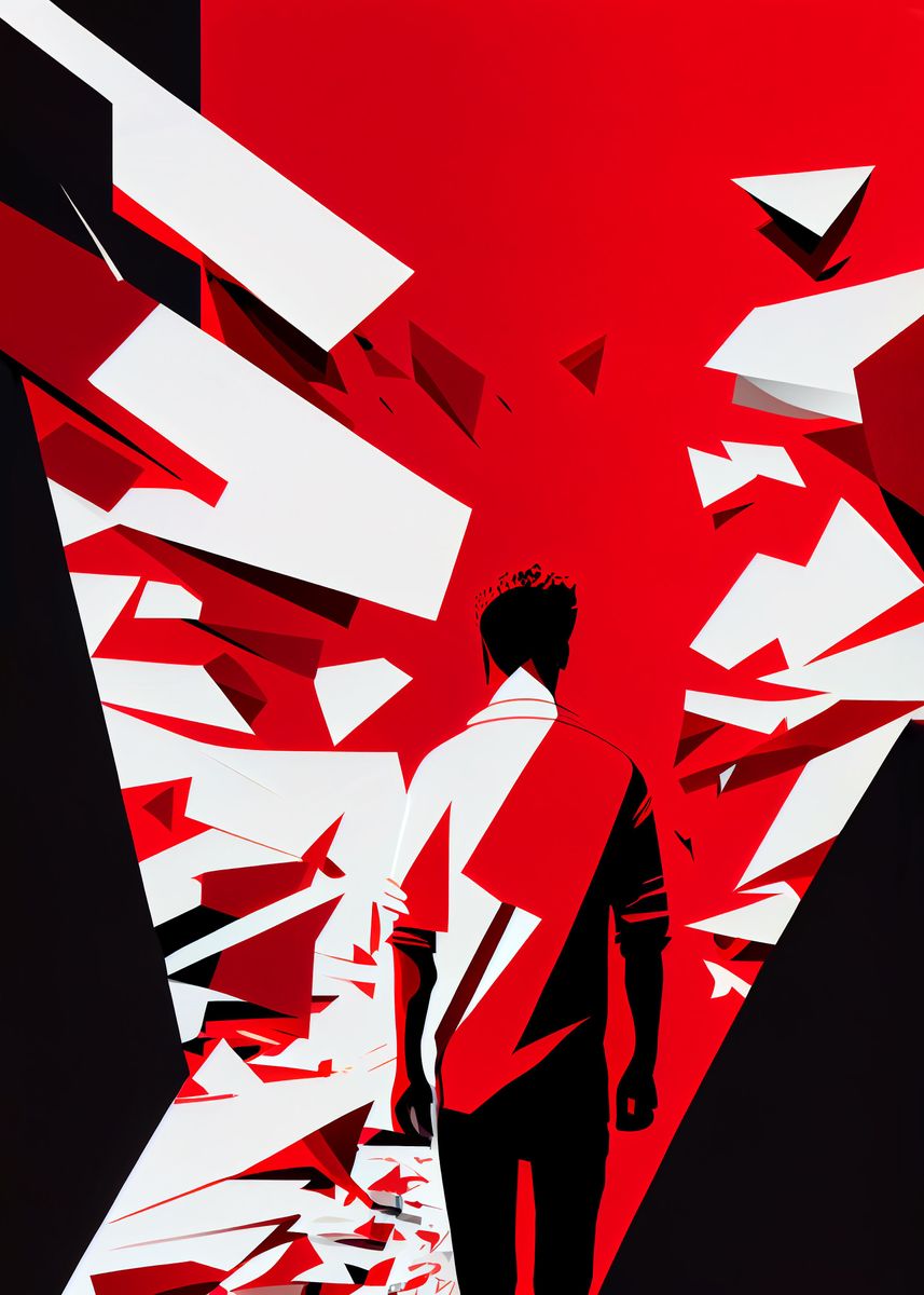 'RED3' Poster, picture, metal print, paint by dostiphotography | Displate