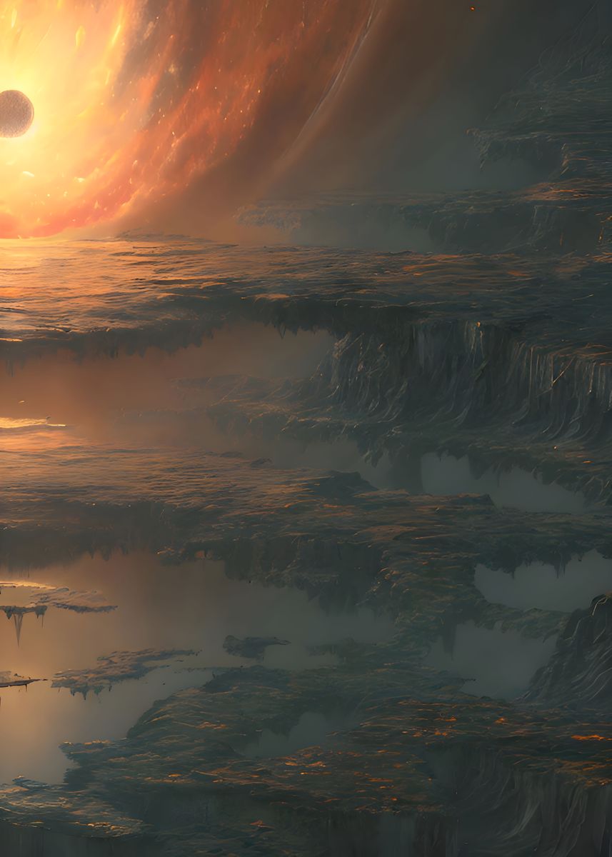 'Vision of a future world' Poster, picture, metal print, paint by ...
