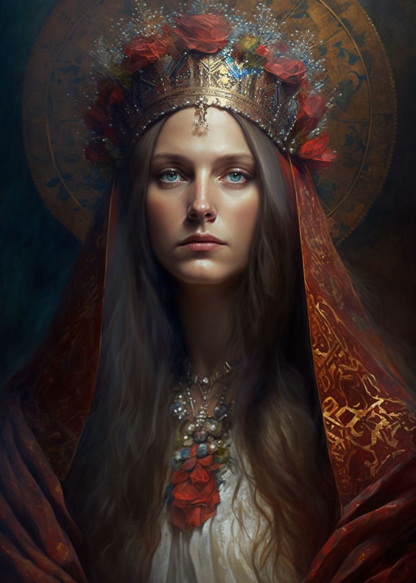 'Slavic Queen of Glory' Poster, picture, metal print, paint by Lotus ...