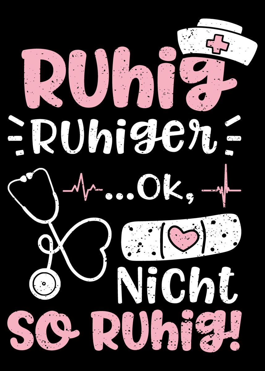 'Ruhig Ruhiger Ok Nicht' Poster, picture, metal print, paint by ...