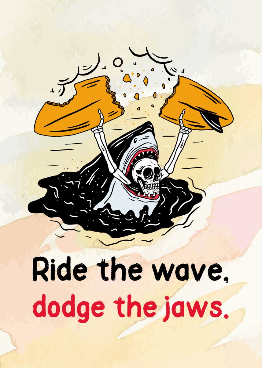 'Ride the Wave' Poster, picture, metal print, paint by NIZAM KHAN ...