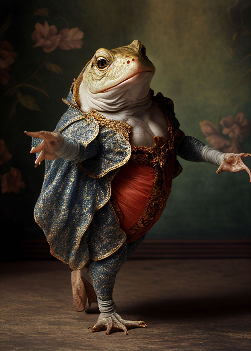 'The elegant toad' Poster, picture, metal print, paint by Symba | Displate
