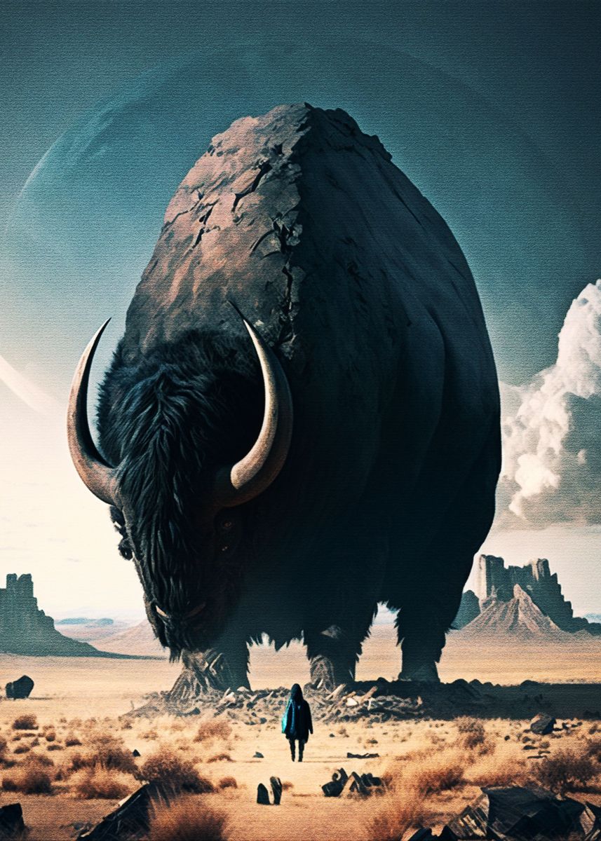 'Ancient Bison' Poster, picture, metal print, paint by Coffee Design ...
