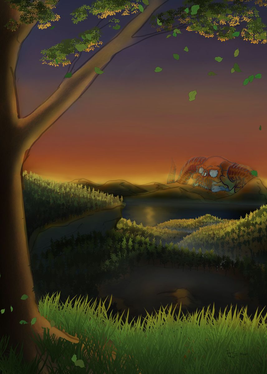 'a good view' Poster, picture, metal print, paint by Darkling | Displate