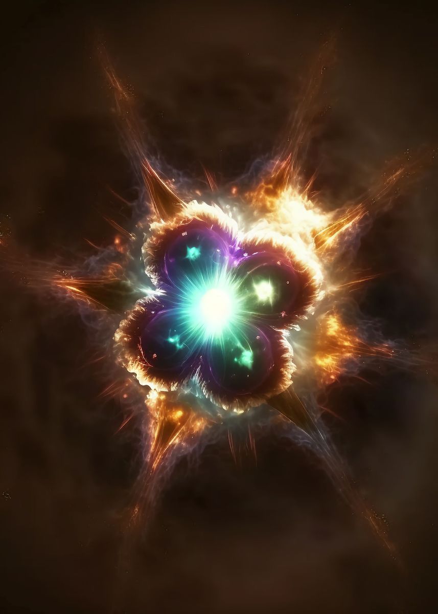 'Abstract star' Poster, picture, metal print, paint by Oleksandr ...