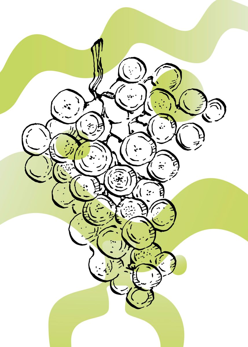 'Grape Neutral Abstract' Poster, picture, metal print, paint by Samira ...