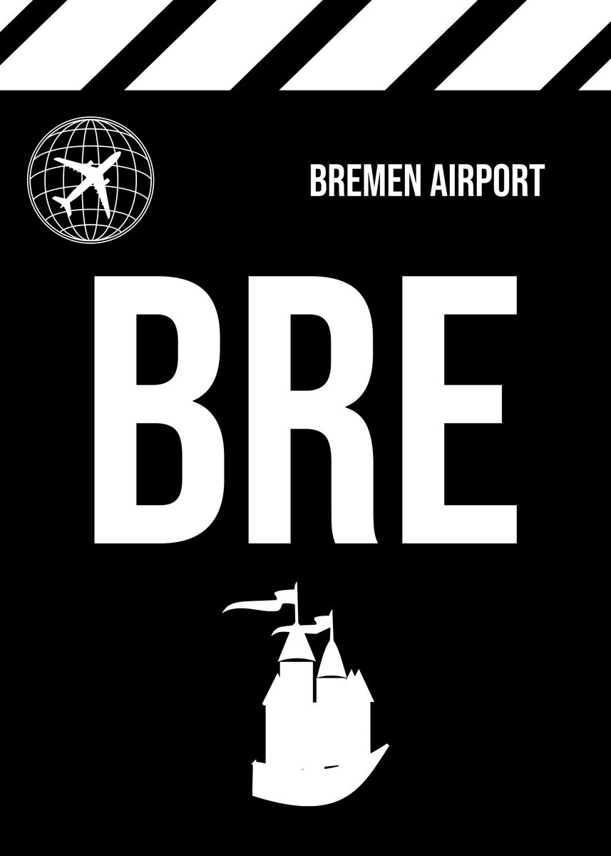 'BRE BREMEN AIRPORT ' Poster, picture, metal print, paint by Atomic Chinook | Displate