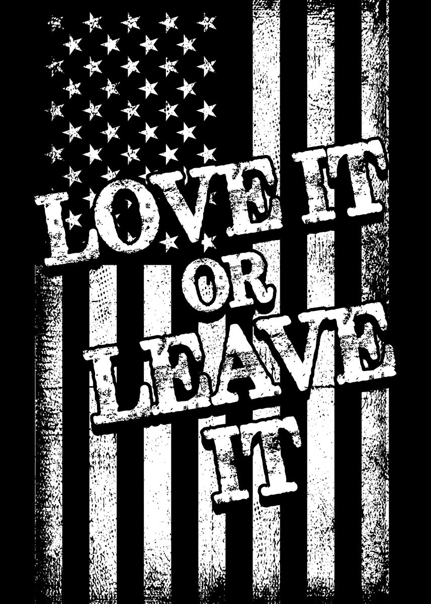 'Love It or Leave It' Poster, picture, metal print, paint by crbn ...