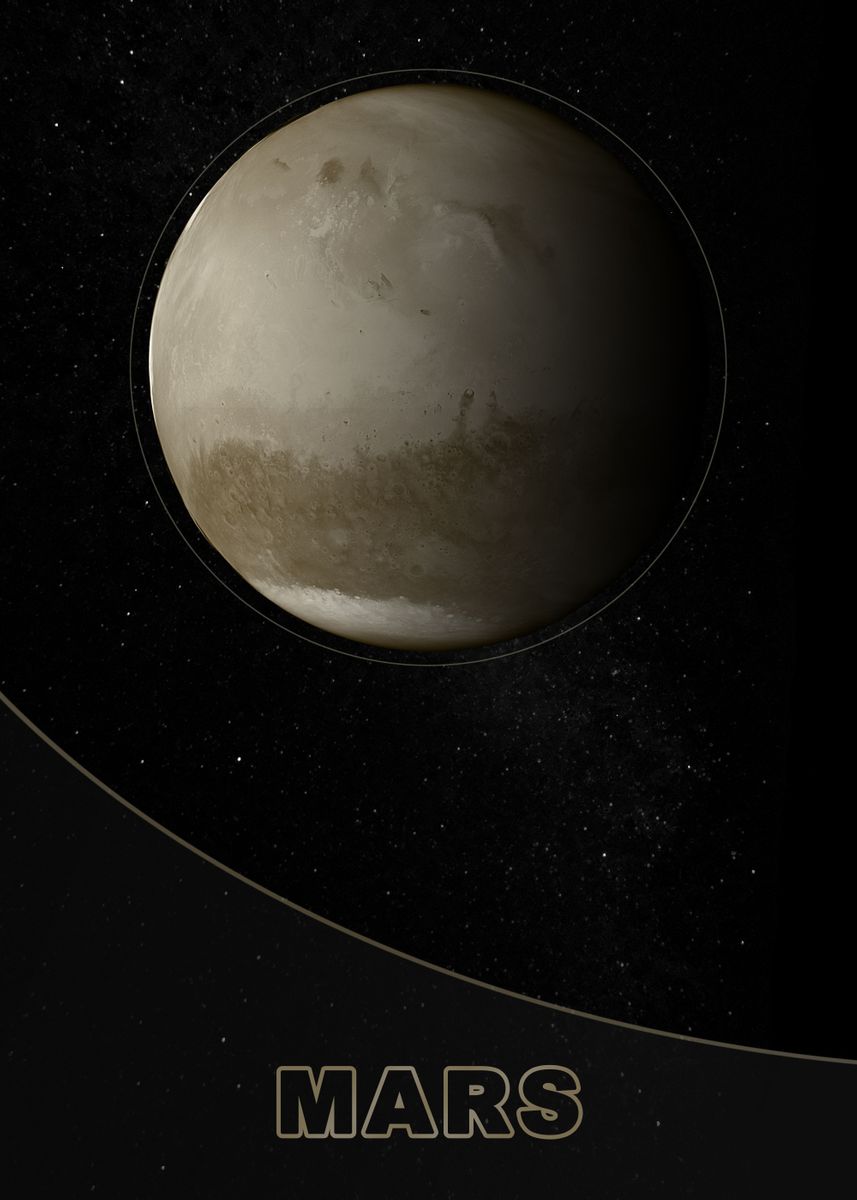 'Mars' Poster, picture, metal print, paint by HTomas | Displate