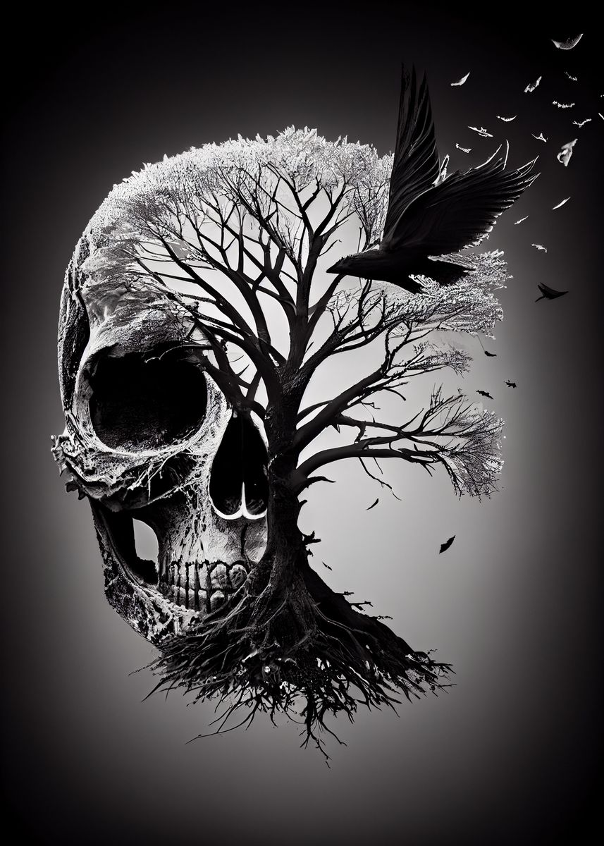 'Life and Death' Poster, picture, metal print, paint by Polymath Prints ...