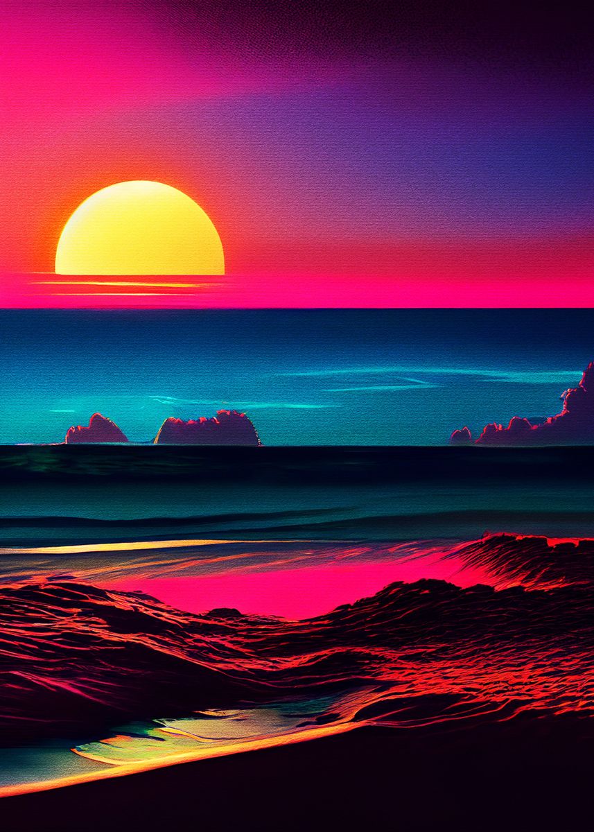 'Colorful Landscape' Poster, picture, metal print, paint by Muh Asdar ...