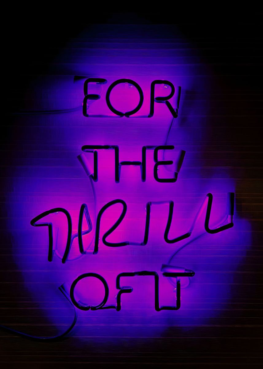 'neon text' Poster, picture, metal print, paint by Dominik Domen | Displate