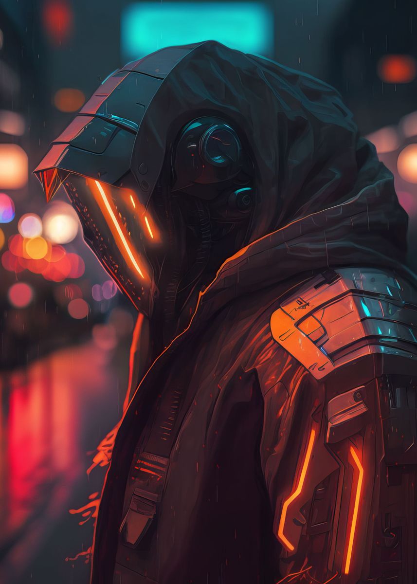 'Cyberpunk Robotic Citizen' Poster by Muntwalt | Displate