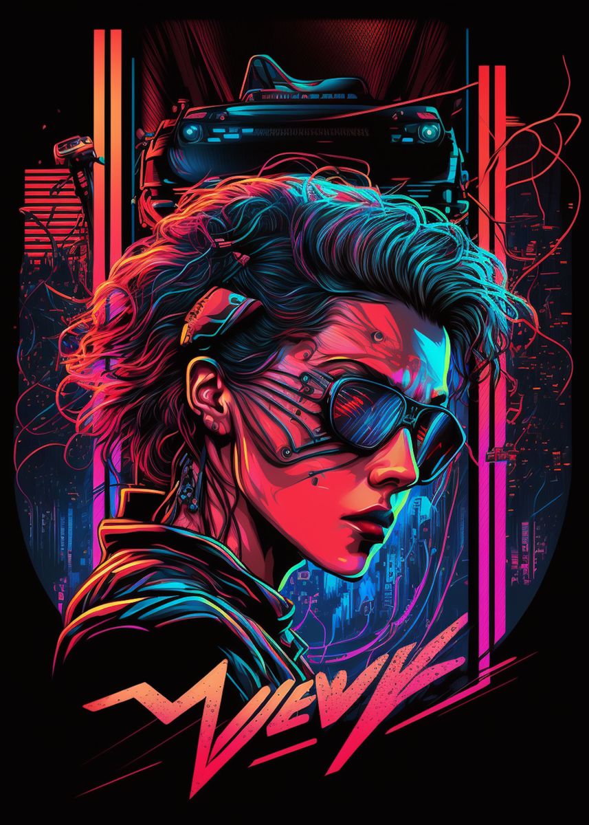 'Femme Cyberpunk' Poster, picture, metal print, paint by Anawix4X ...