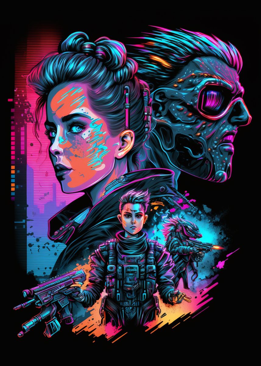 'Femme Cyberpunk' Poster, picture, metal print, paint by Anawix4X ...