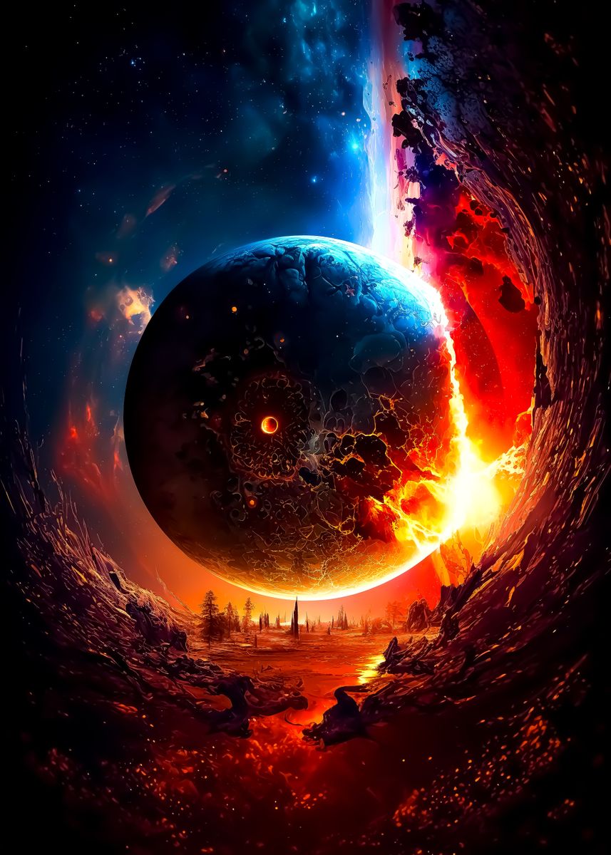 'Apocalyptic Planet' Poster, picture, metal print, paint by James ...