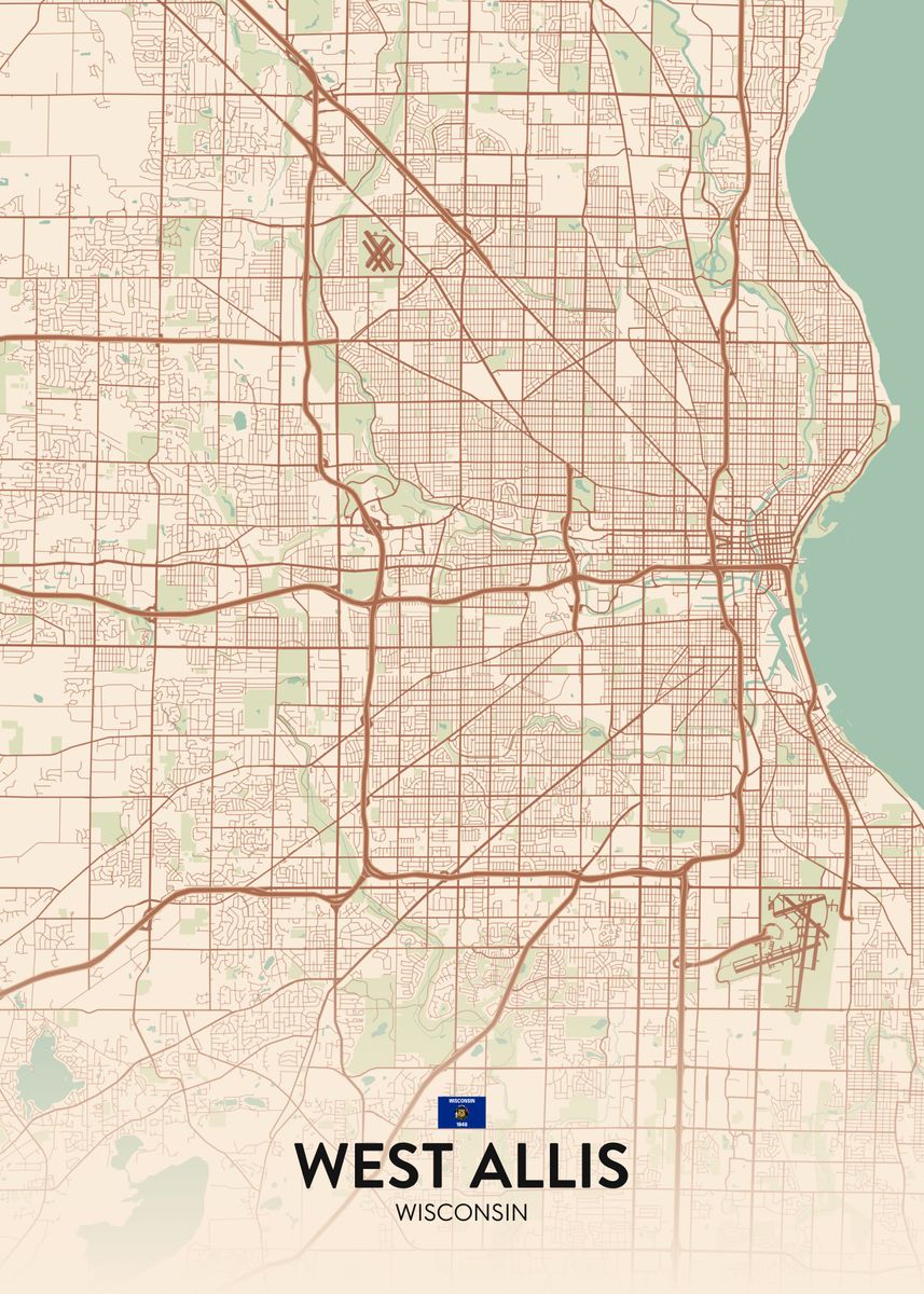 'West Allis WI' Poster, picture, metal print, paint by IMR Designs ...