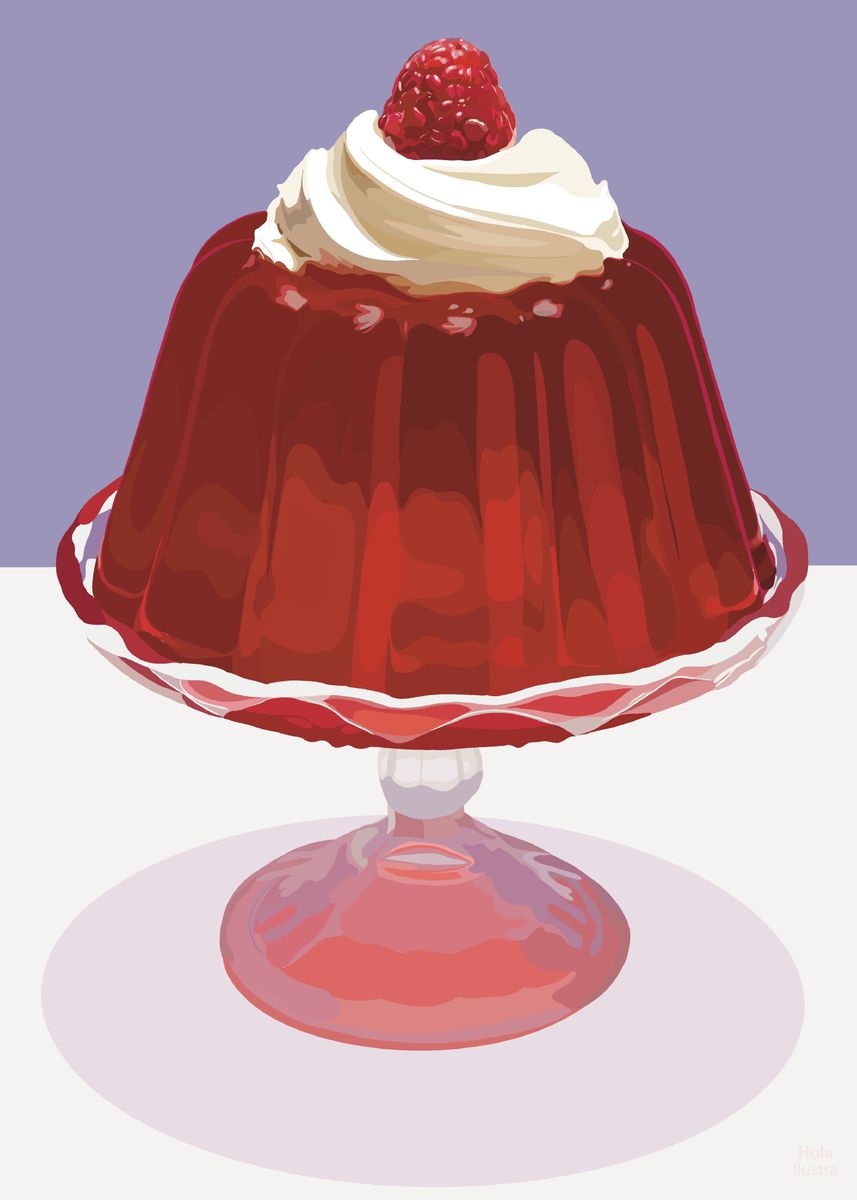 'Jello Cake' Poster, picture, metal print, paint by holailustra | Displate