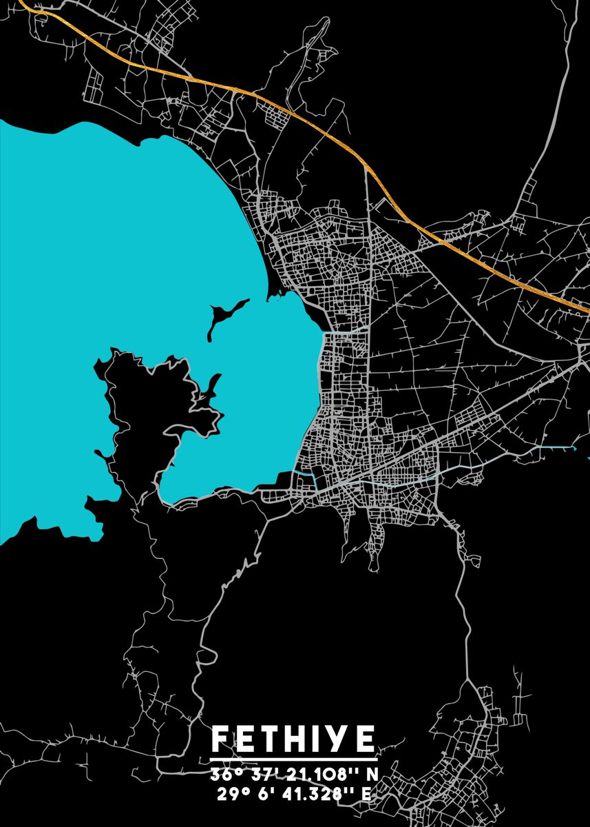 'Fethiye Mugla Turkiye' Poster, picture, metal print, paint by ...