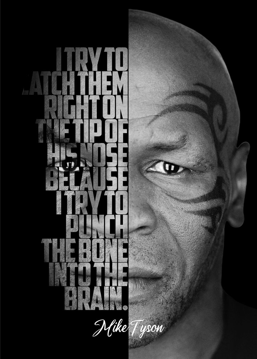 'Mike Tyson ' Poster, picture, metal print, paint by Burhandowski ...