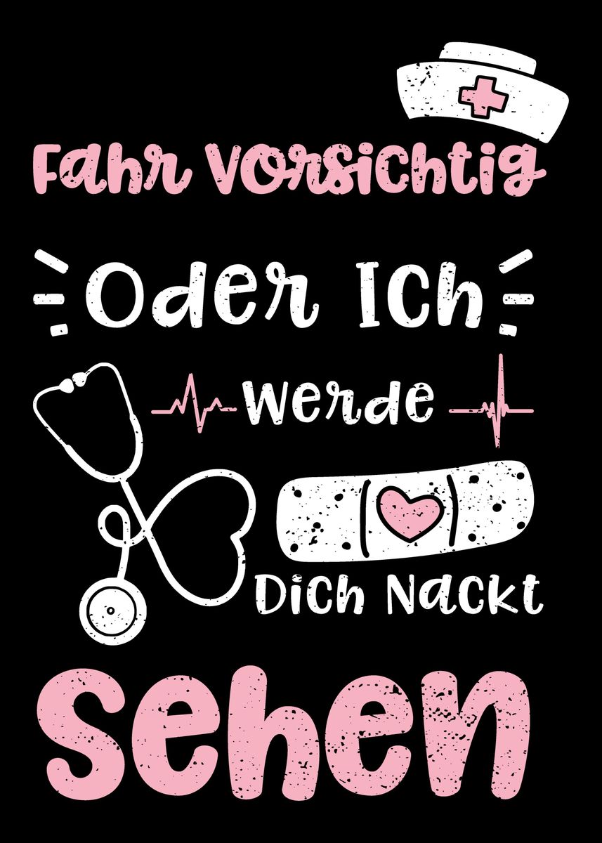 'Fahr Vorsichtig Oder Ich W' Poster, picture, metal print, paint by ...
