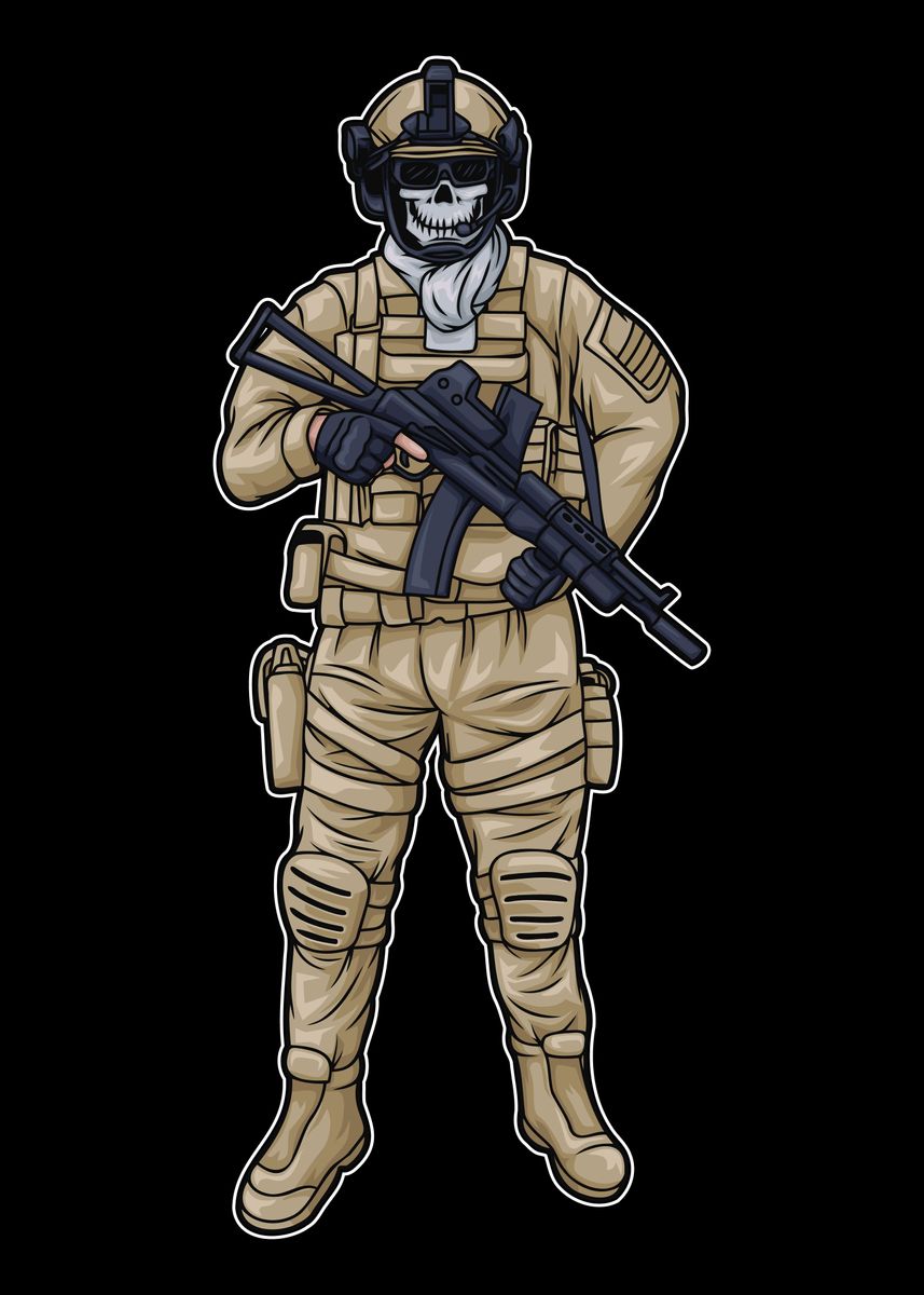 'Army 06' Poster, picture, metal print, paint by hendra pratama | Displate