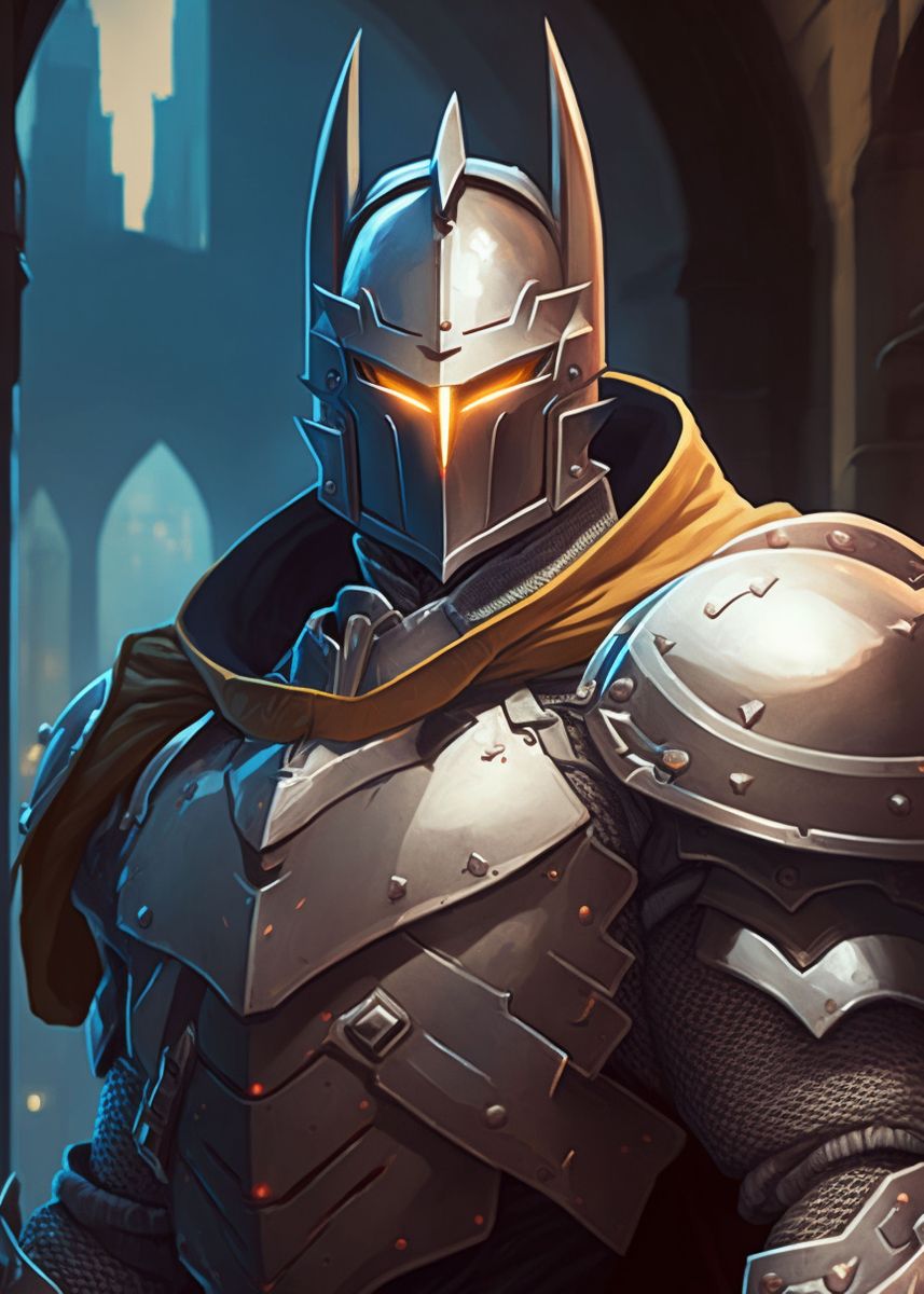 'Knight' Poster, picture, metal print, paint by Paul Blank | Displate