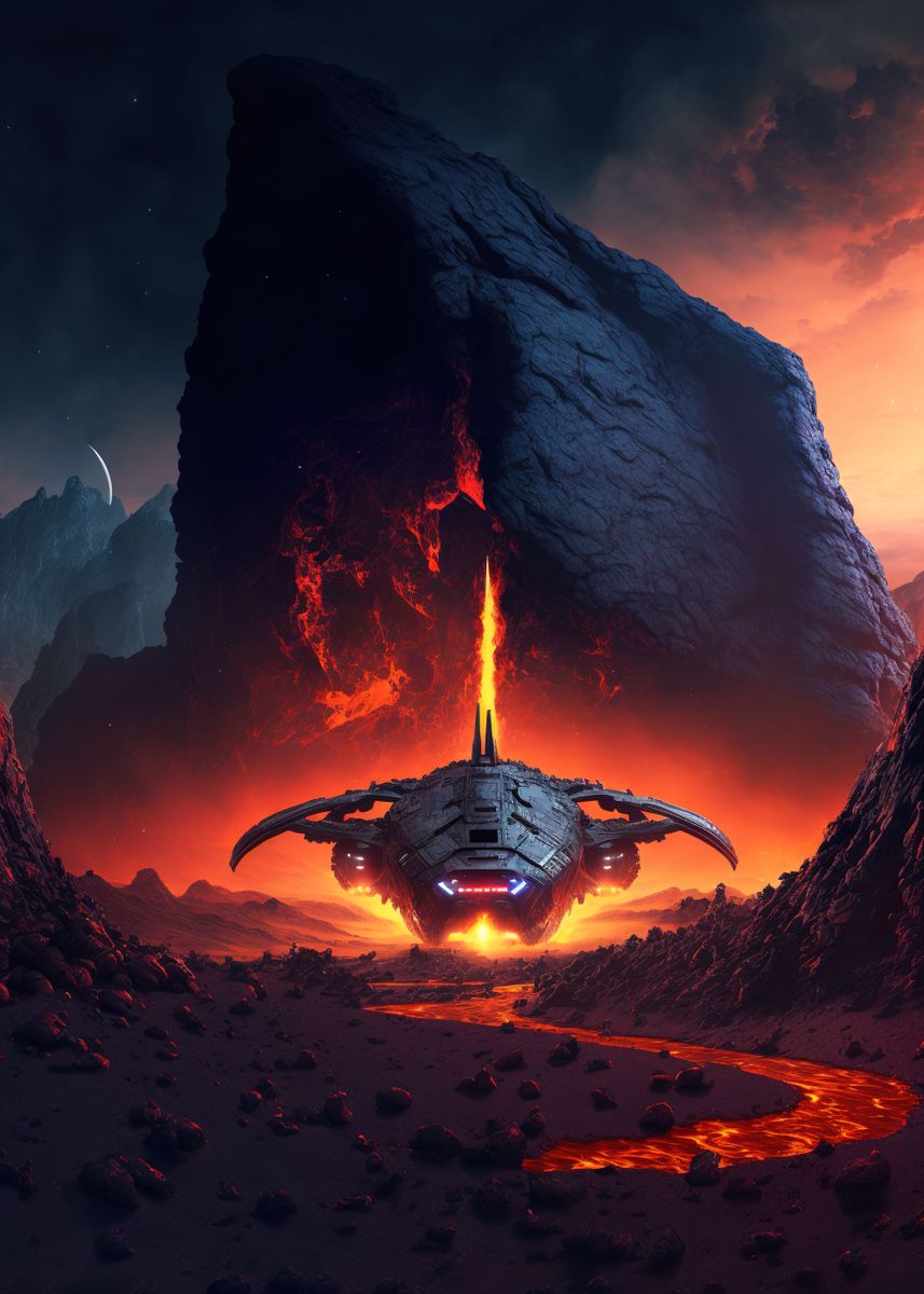 'Unknown Planet Arrival' Poster, picture, metal print, paint by Nimbus ...