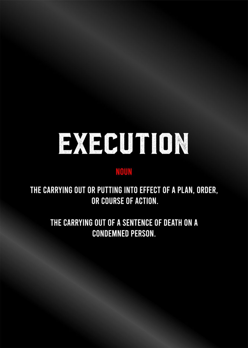 'execution' Poster, picture, metal print, paint by Bestselling Displate ...