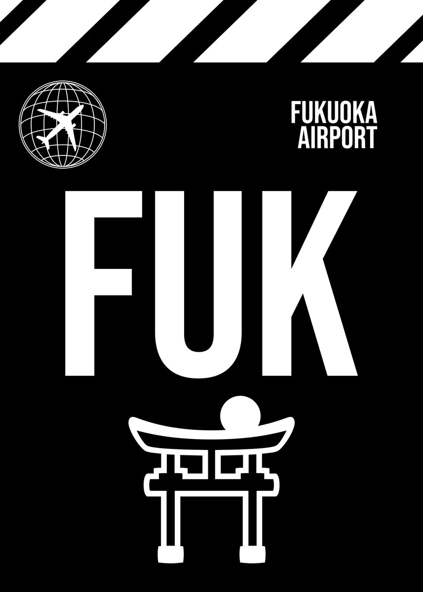 'FUK FUKUOKA JAPAN' Poster, picture, metal print, paint by Atomic ...
