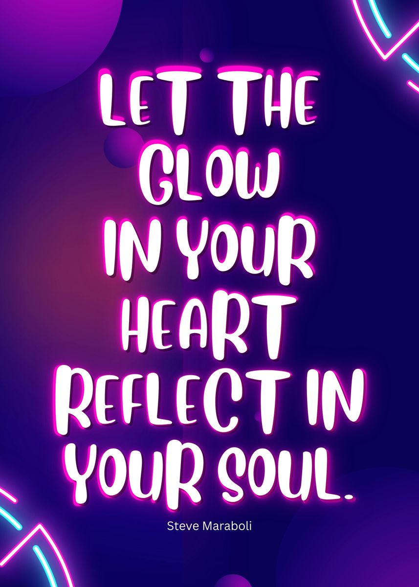 'inspirational quote glow ' Poster by Mohamed Soliman | Displate