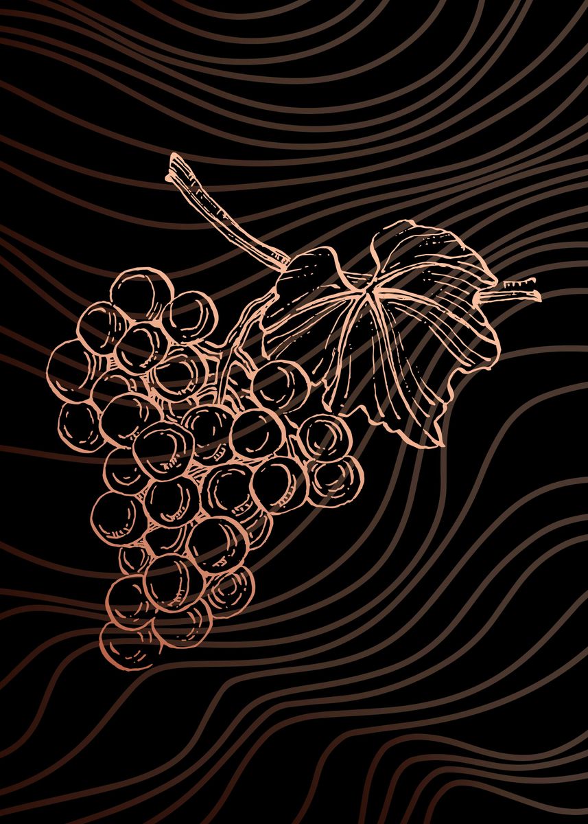 'Grape Neutral Abstract' Poster by Samira Yanushkova | Displate