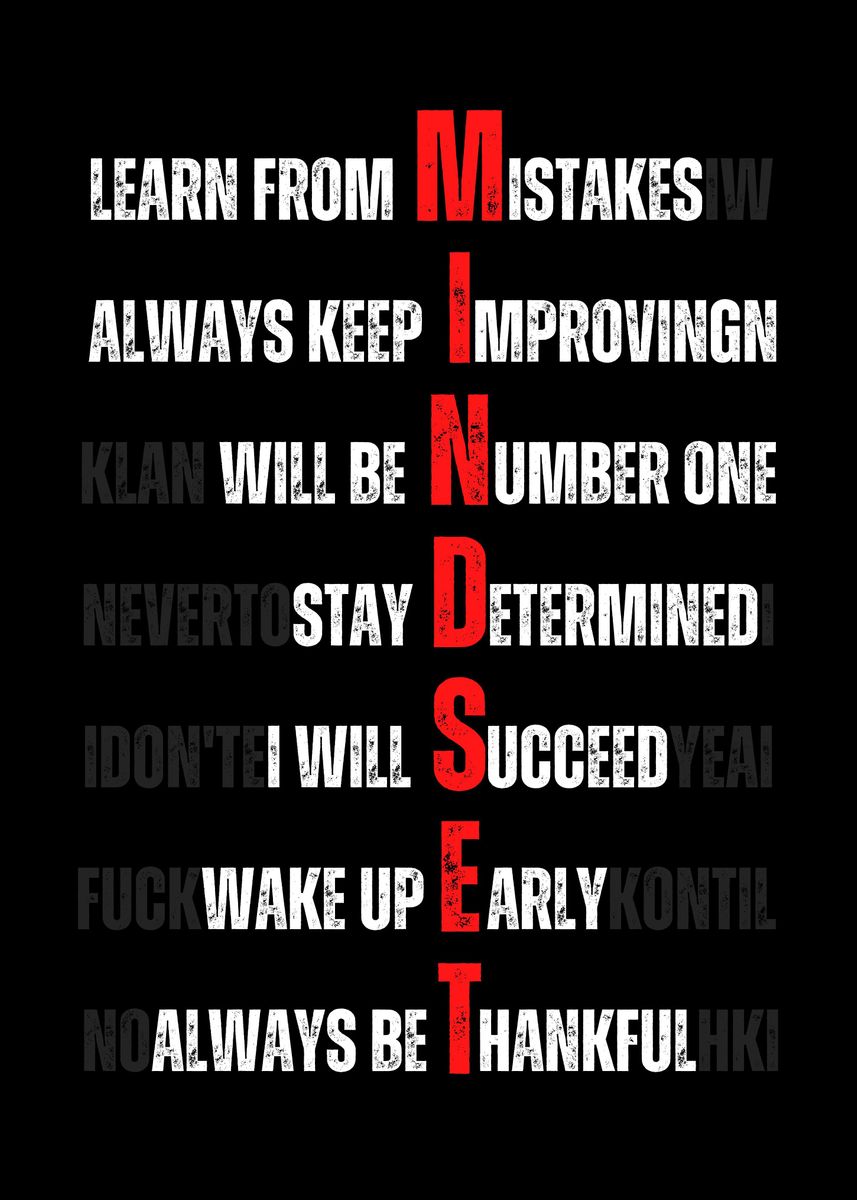 'MINDSET' Poster, picture, metal print, paint by Yess | Displate