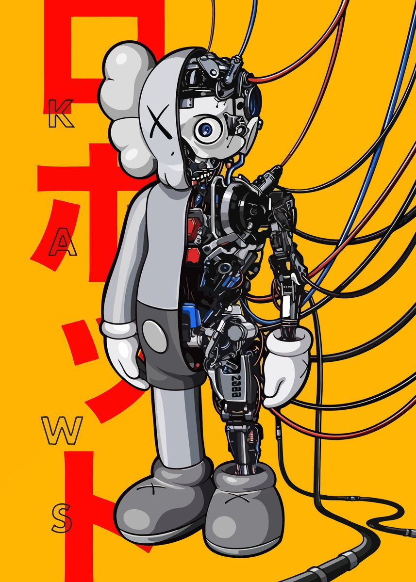 'Hypebeast Kaws' Poster, picture, metal print, paint by Wall Art | Displate