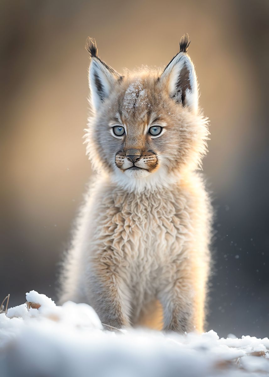 'Cute bobcat' Poster, picture, metal print, paint by Arturo Vivo | Displate
