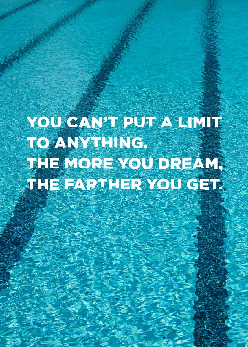 'Swimming Motivational' Poster, picture, metal print, paint by nogar007 ...