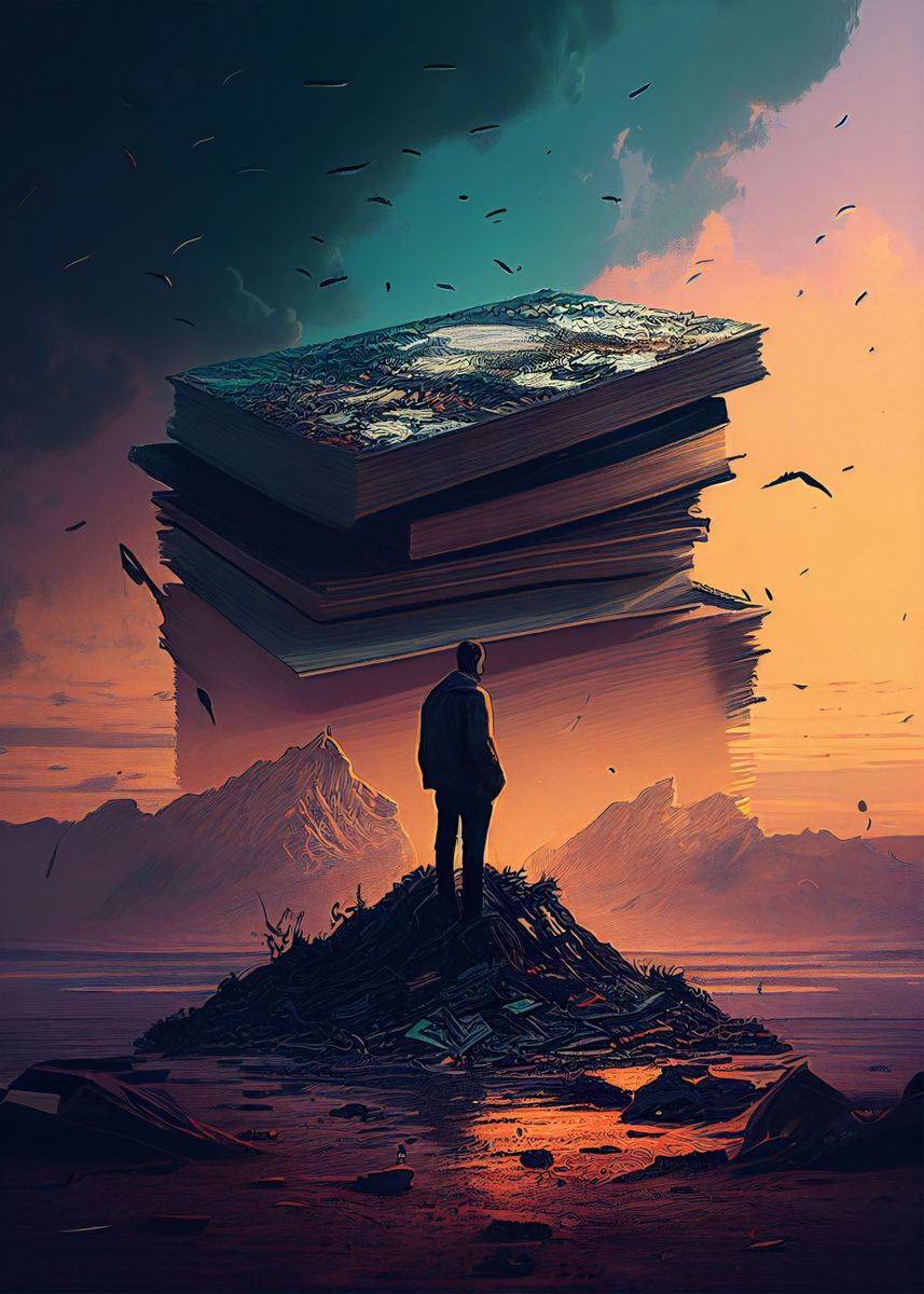 'Adventure in a book' Poster, picture, metal print, paint by Digital ...