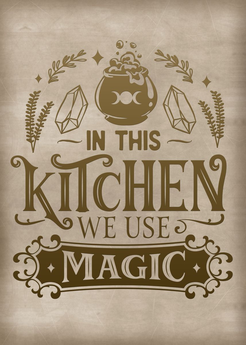 'Magic Kitchen' Poster, picture, metal print, paint by XandYart | Displate