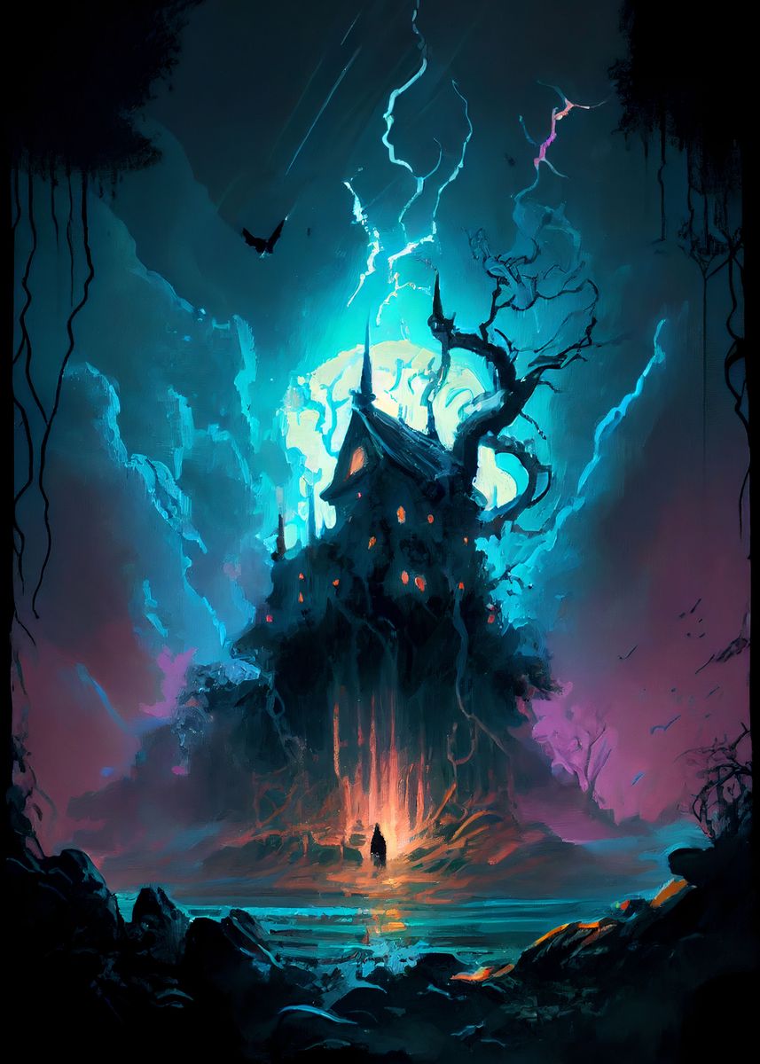 'Witch Hut' Poster, picture, metal print, paint by Polymath Prints ...