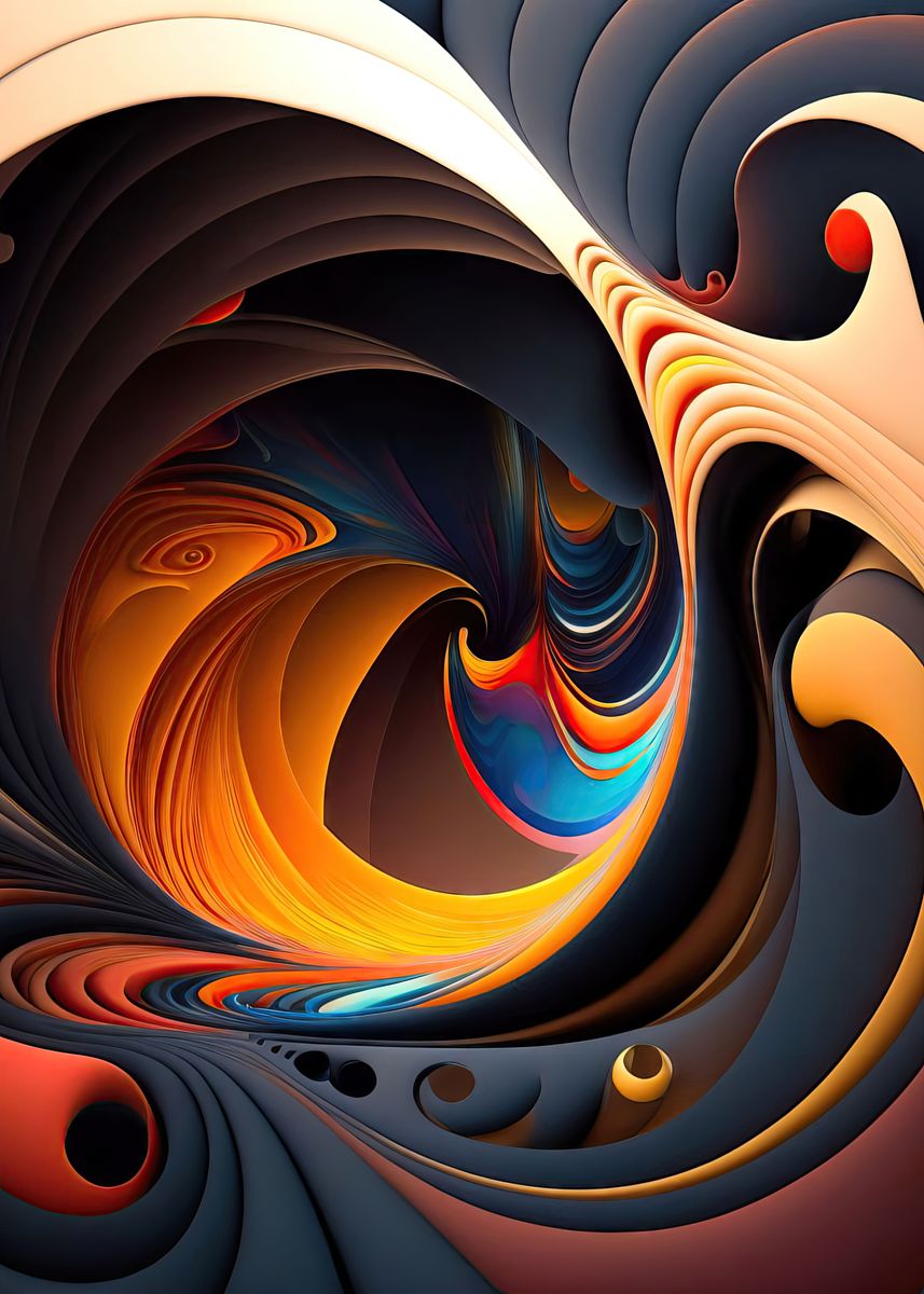 'Modern Digital Abstract' Poster, picture, metal print, paint by ...