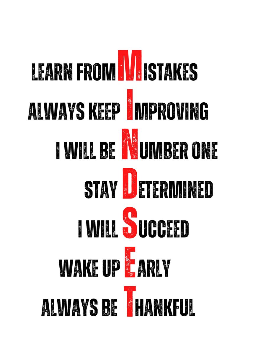 'MINDSET' Poster, picture, metal print, paint by Yess | Displate