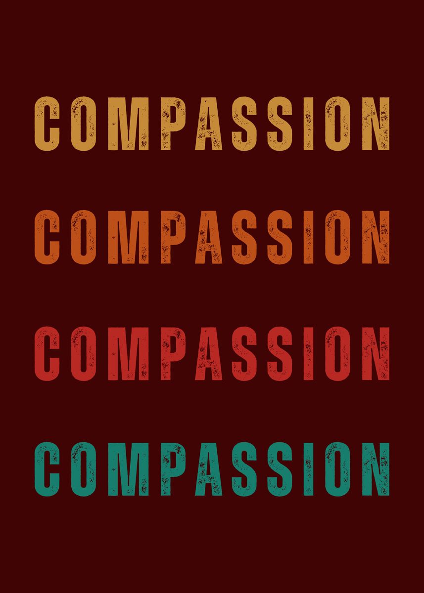 'compassion retro style' Poster by Mohamed Soliman | Displate