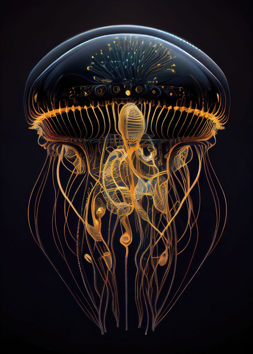 'Biomechanical Jellyfish' Poster by Chris Cupit | Displate