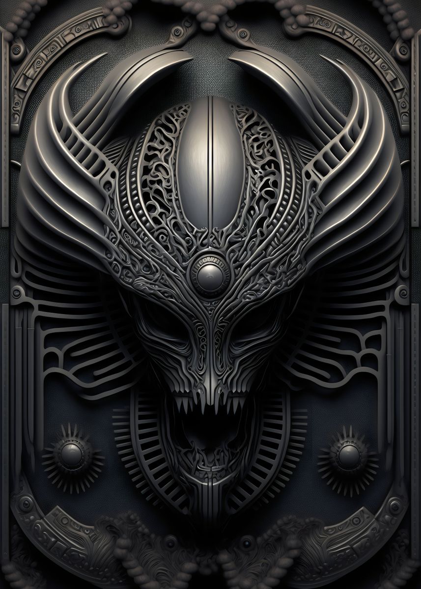 'Alien Xenomorph Metalic' Poster, picture, metal print, paint by Nathan ...