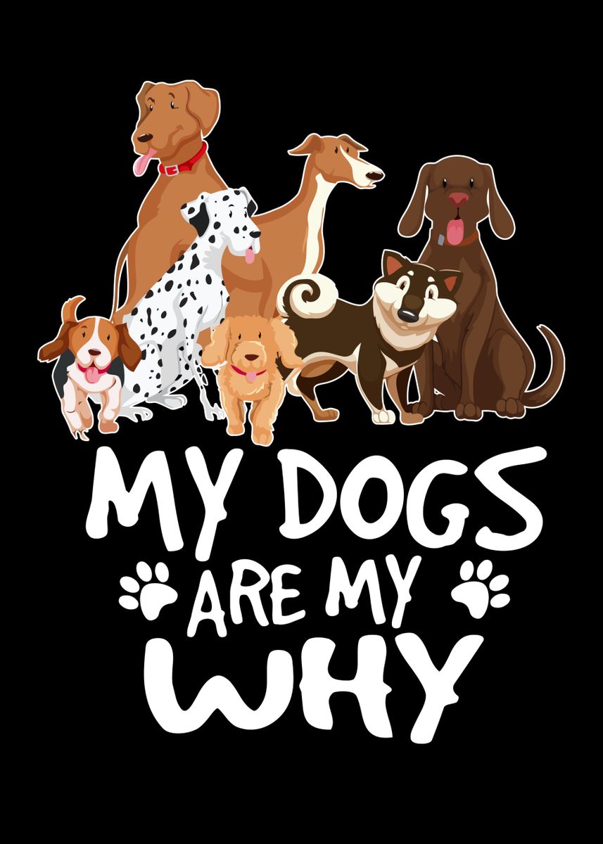 'Inspirational Dog Quote' Poster, picture, metal print, paint by ...