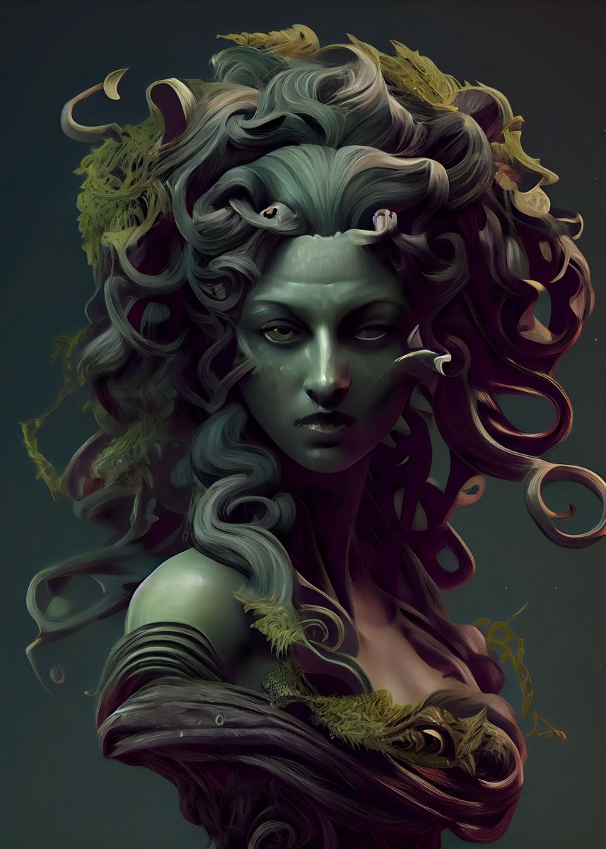 'Gorgon Statue' Poster, picture, metal print, paint by PixelBloke ...