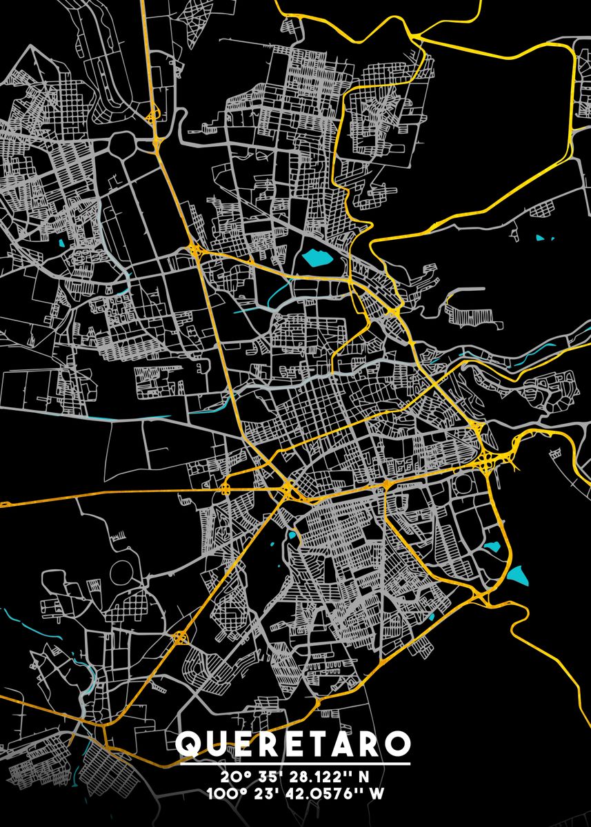 'Queretaro Qro Mexico' Poster, picture, metal print, paint by Clayborne ...