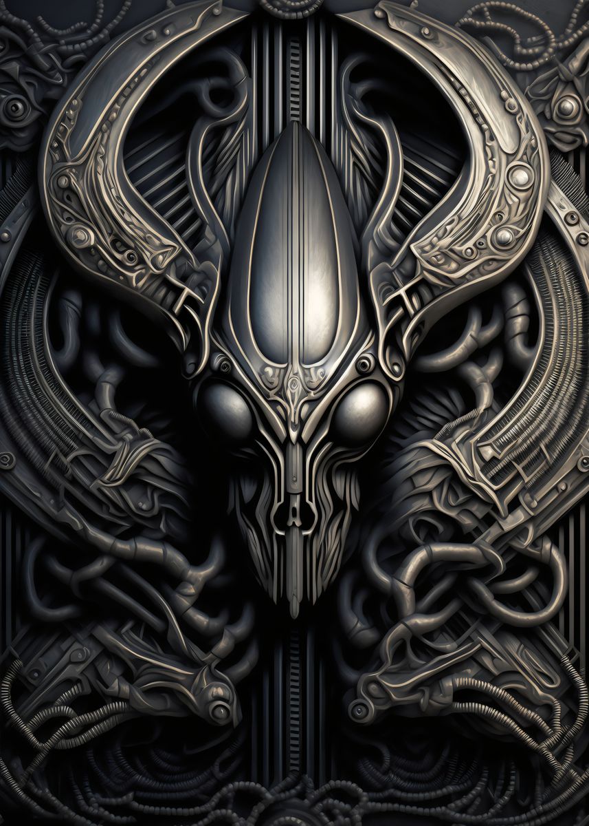 'Alien Xenomorph Metalic' Poster, picture, metal print, paint by Nathan ...