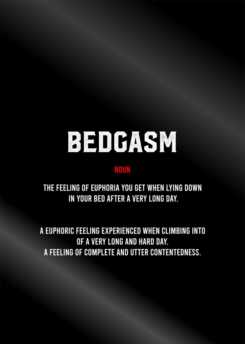 'bedgasm' Poster, picture, metal print, paint by Bestselling Displate Poster | Displate