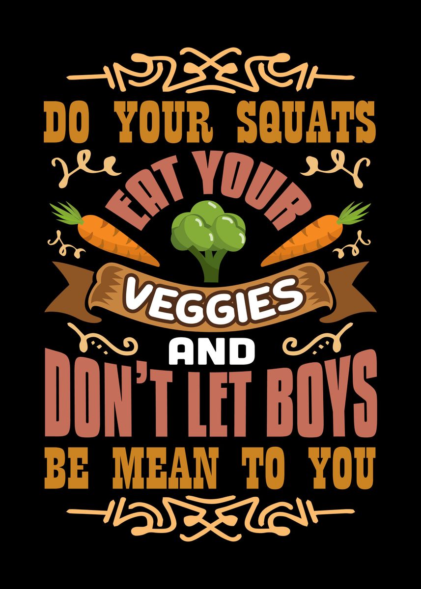 'Do your squat seat' Poster, picture, metal print, paint by Beone ...